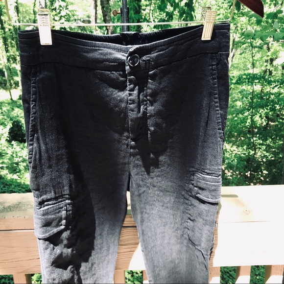 Vince | Pants & Jumpsuits | Vince Linen Blend Slim Cropped Cargo Pants ...